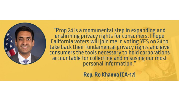 Ro Khanna Endorses Prop 24 - Yes on Prop 24