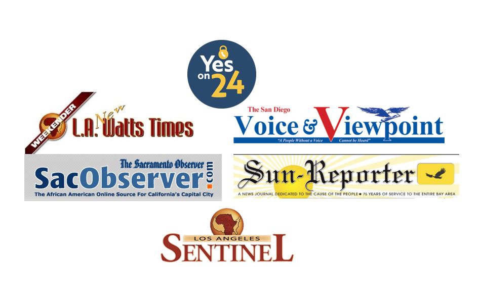 Yes on Prop 24 Endorsed by California Black Newspapers